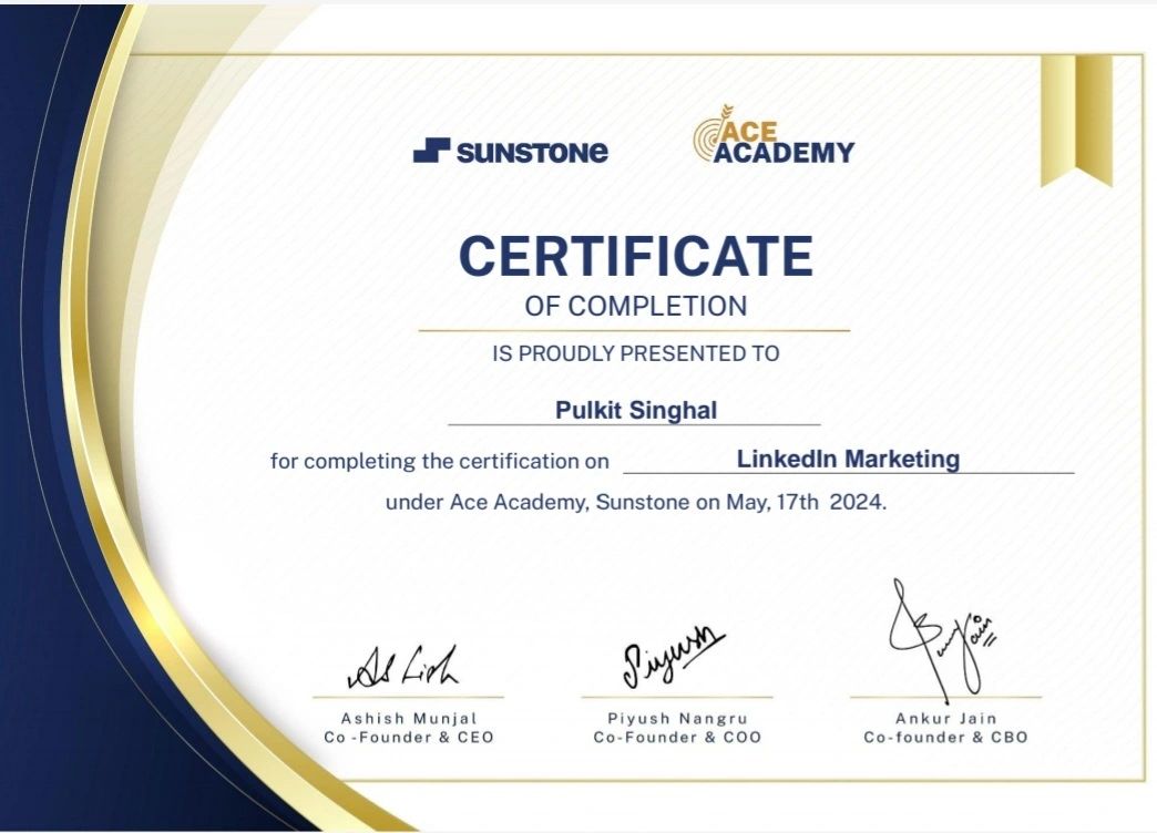 PULKIT Singhal on LinkedIn: #learningnewskill #linkedin PULKIT Singhal on LinkedIn: #learningnewskill #linkedin