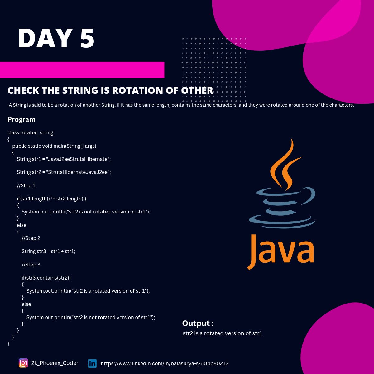 BALASURYA S on LinkedIn: Day 5 💕 BALASURYA S on LinkedIn: Day 5 💕