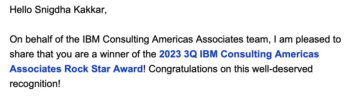 Snigdha Kakkar on LinkedIn: #ibm #consulting Snigdha Kakkar on LinkedIn: #ibm #consulting