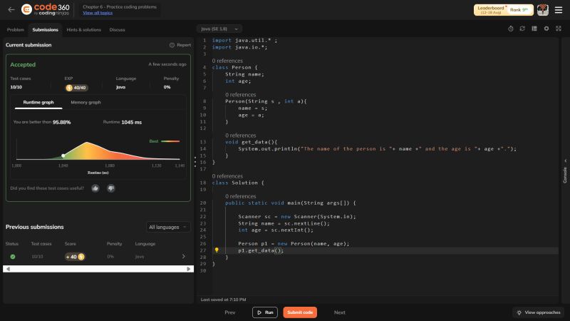 Yethish pv on LinkedIn: #java #coding #problemsolving #codingninjas # ... Yethish pv on LinkedIn: #java #coding #problemsolving #codingninjas # ...