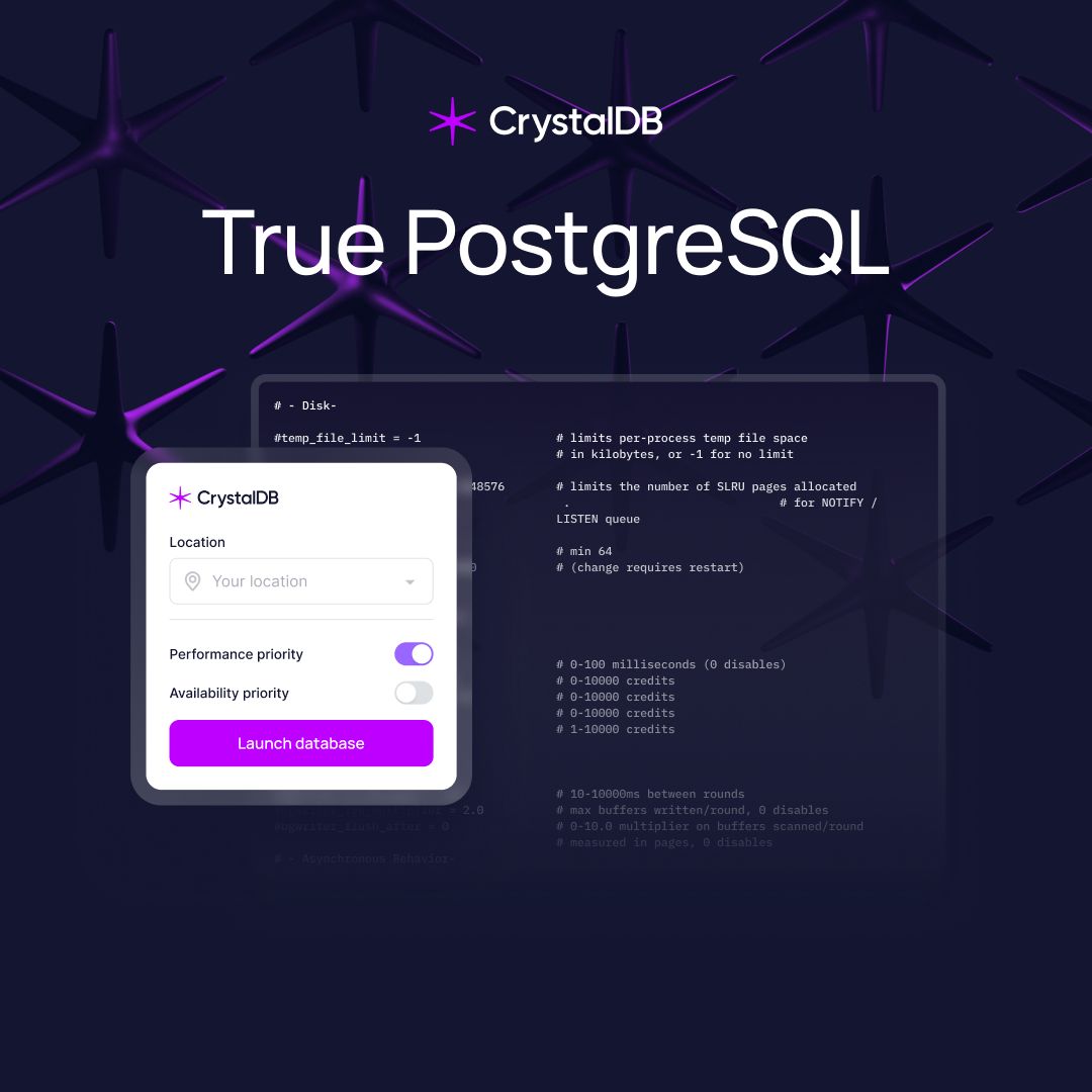 CrystalDB | Self-Managing Serverless PostgreSQL on LinkedIn: # ... CrystalDB | Self-Managing Serverless PostgreSQL on LinkedIn: # ...