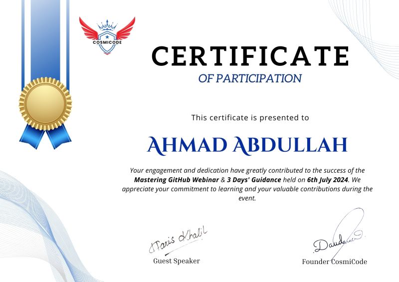Ahmad Abdullah on LinkedIn: #github #webinar #techskills # ... Ahmad Abdullah on LinkedIn: #github #webinar #techskills # ...