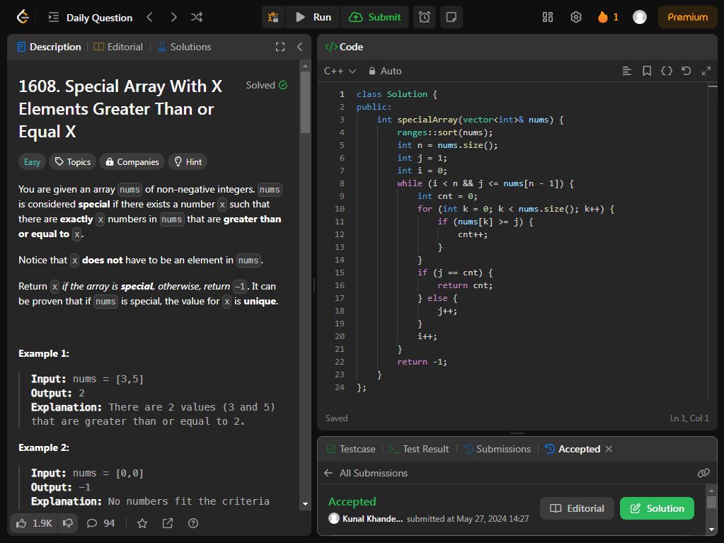 Day 59 of #100DaysOfCode challenge on LeetCode | Kunal Khandelwal ... Day 59 of #100DaysOfCode challenge on LeetCode | Kunal Khandelwal ...