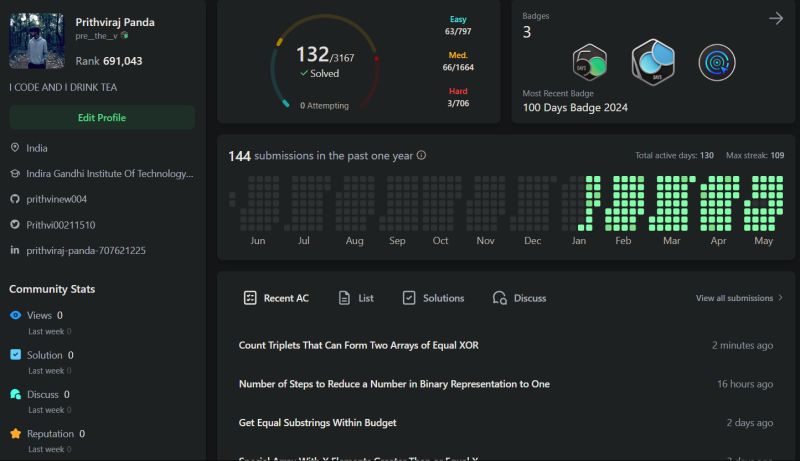 Prithviraj Panda on LinkedIn: #leetcode #codenewbie #dsa #cpp # ... Prithviraj Panda on LinkedIn: #leetcode #codenewbie #dsa #cpp # ...