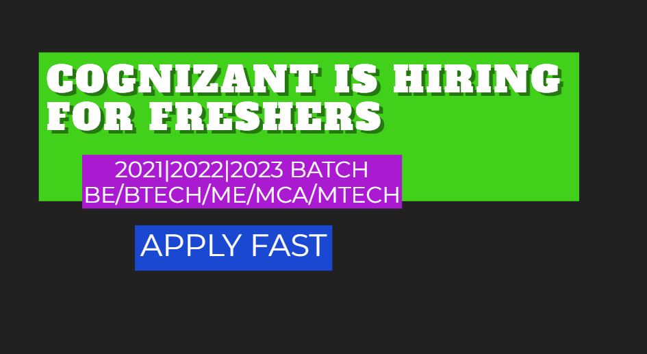 Nitesh Upadhyay 🇮🇳 on LinkedIn: Cognizant is hiring for freshers Nitesh Upadhyay 🇮🇳 on LinkedIn: Cognizant is hiring for freshers