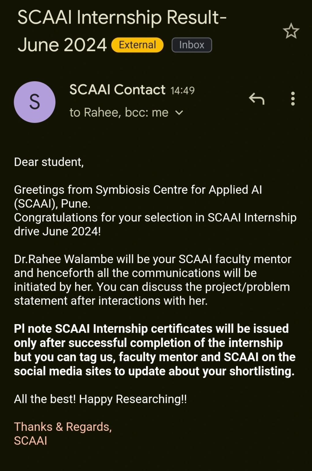 Aryan Mallick on LinkedIn: I am thrilled to announce that I have been ... Aryan Mallick on LinkedIn: I am thrilled to announce that I have been ...