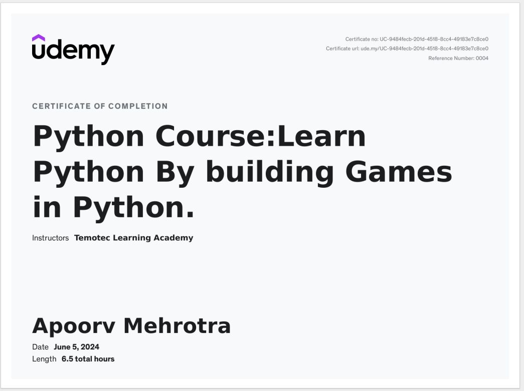 Apoorv Mehrotra on LinkedIn: #gamedevelopment #python #pygame #udemy # ... Apoorv Mehrotra on LinkedIn: #gamedevelopment #python #pygame #udemy # ...