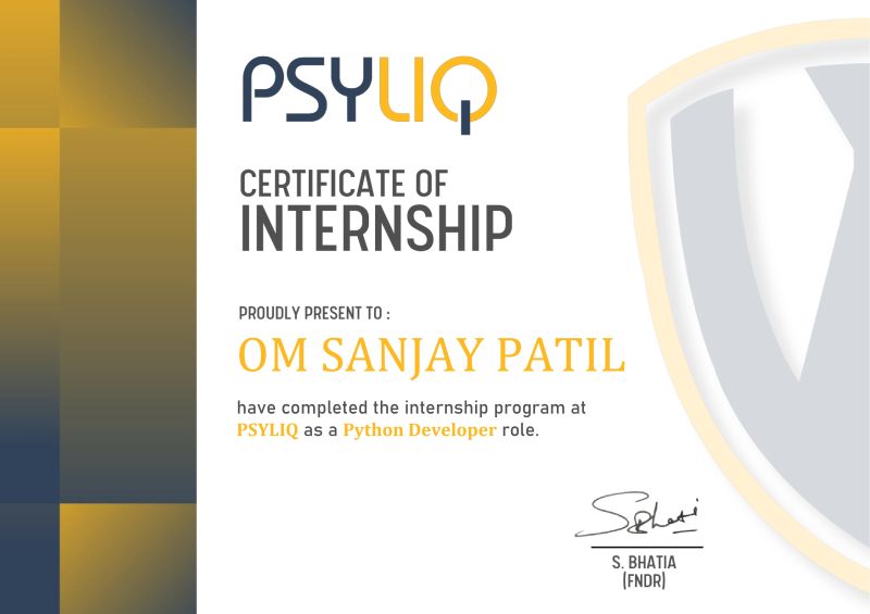 om patil on LinkedIn: 🎓 Proud to announce completion of the Python ... om patil on LinkedIn: 🎓 Proud to announce completion of the Python ...