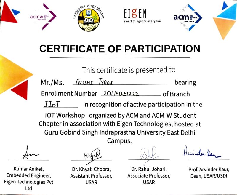 Avishi Tyagi on LinkedIn: #iot #workshop #learning #growing # ... Avishi Tyagi on LinkedIn: #iot #workshop #learning #growing # ...
