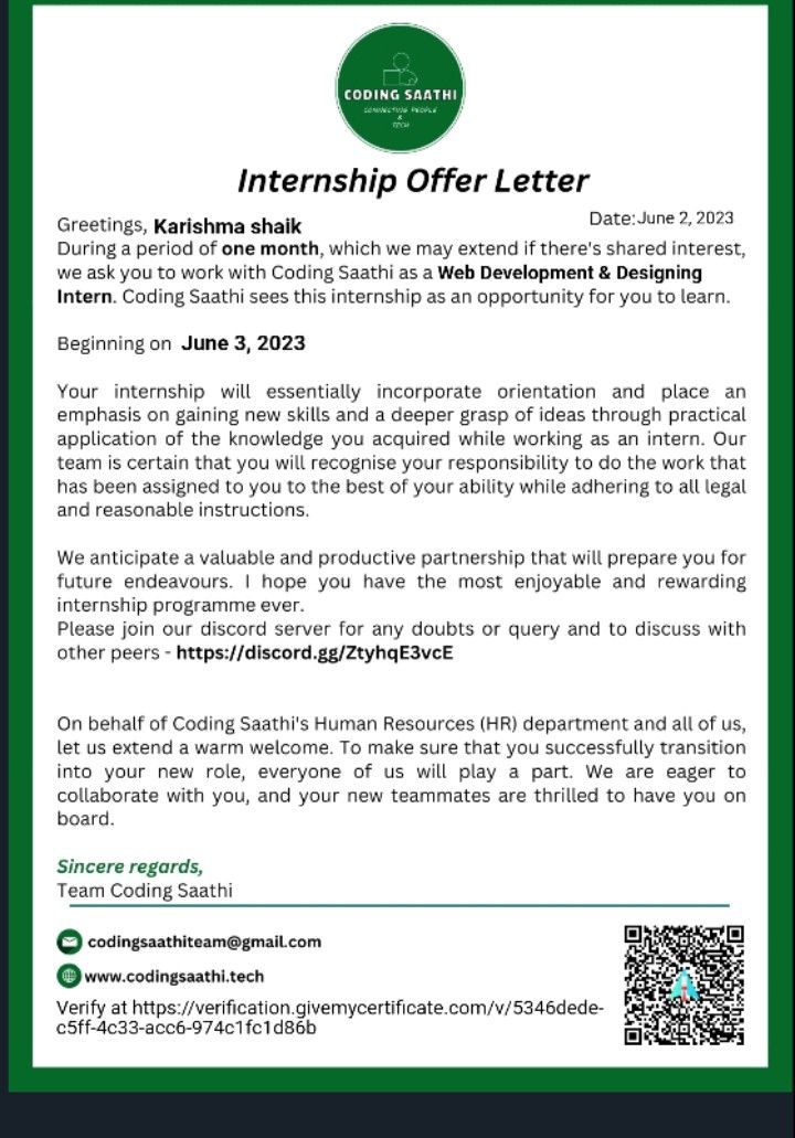 karishma shaik on LinkedIn: #codingsaathi #techcommunity #internship karishma shaik on LinkedIn: #codingsaathi #techcommunity #internship