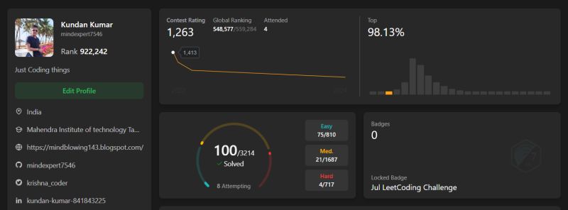 KUNDAN KUMAR on LinkedIn: #leetcode #dsa #codingjourney #achievement # ... KUNDAN KUMAR on LinkedIn: #leetcode #dsa #codingjourney #achievement # ...