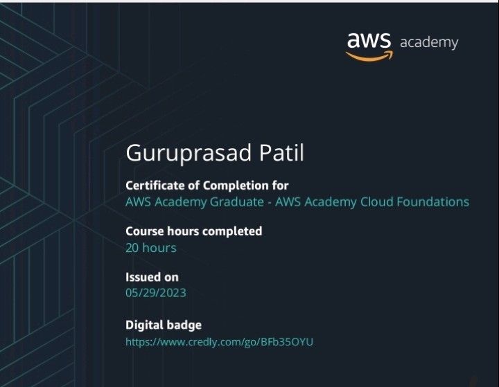 Guruprasad Patil on LinkedIn: Here's my 1st certificate for the ... Guruprasad Patil on LinkedIn: Here's my 1st certificate for the ...