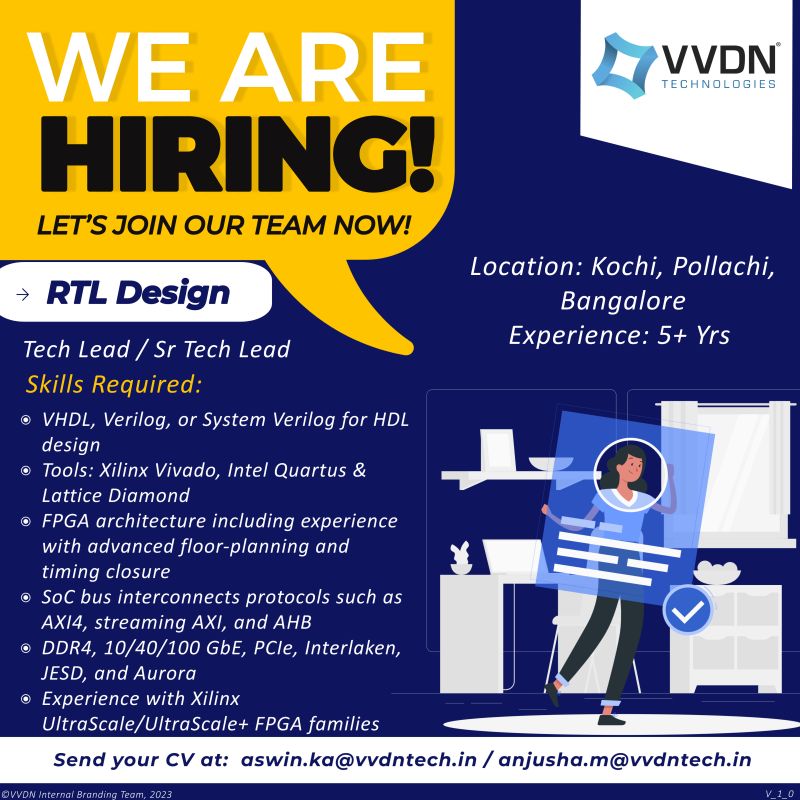 Anjusha CM on LinkedIn: #hiring #rtldesignengineers #techlead # ... Anjusha CM on LinkedIn: #hiring #rtldesignengineers #techlead # ...