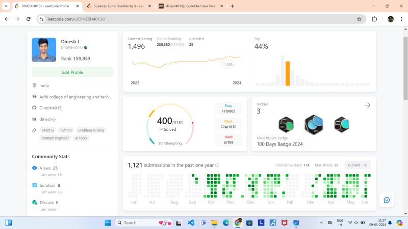 Dinesh J on LinkedIn: Hello coders, π Excited to share a milestone in ... Dinesh J on LinkedIn: Hello coders, π Excited to share a milestone in ...