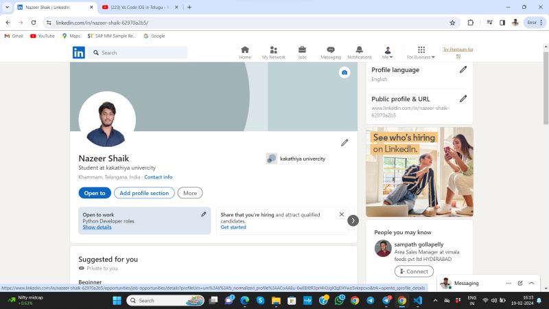 Nazeer Shaik on LinkedIn: Task 1 Install VS code and Python Task 2 ... Nazeer Shaik on LinkedIn: Task 1 Install VS code and Python Task 2 ...