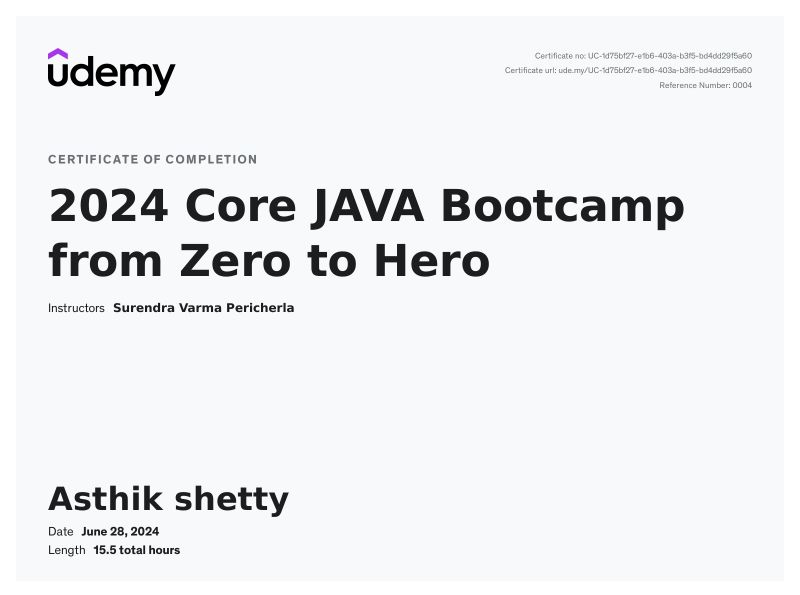 Asthik Shetty on LinkedIn: #java #programming #udemy #learningjourney # ... Asthik Shetty on LinkedIn: #java #programming #udemy #learningjourney # ...