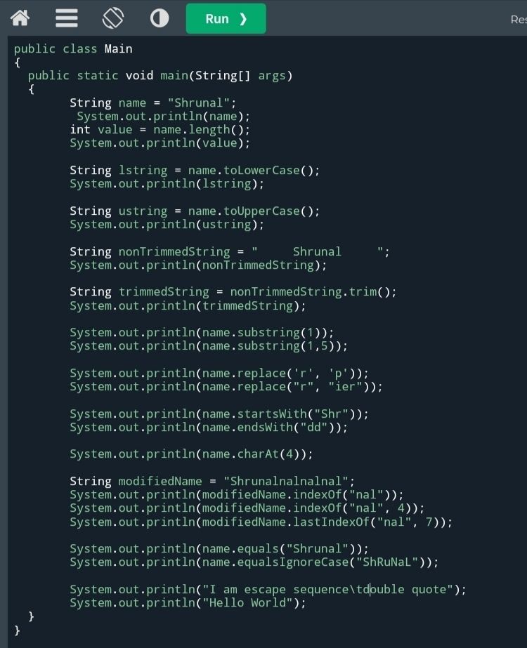Shrunal Nimje on LinkedIn: #java #programming #coding #strings #w3schools Shrunal Nimje on LinkedIn: #java #programming #coding #strings #w3schools