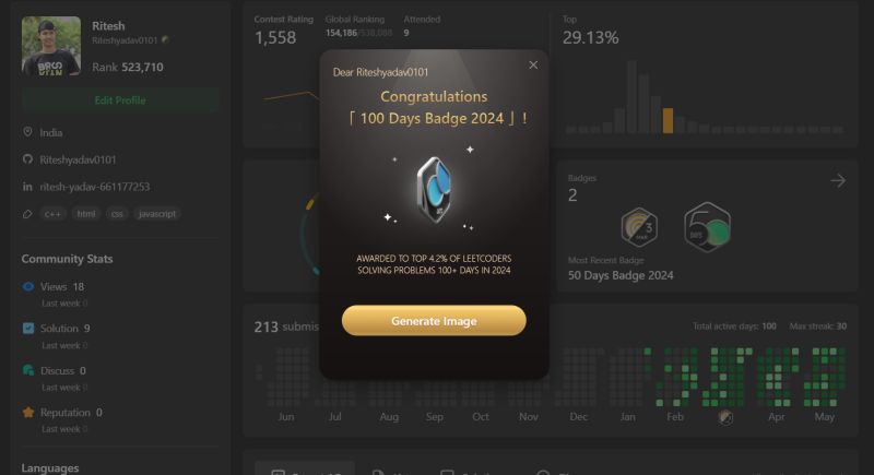 Ritesh Yadav on LinkedIn: #leetcode #coding #100daysofcode # ... Ritesh Yadav on LinkedIn: #leetcode #coding #100daysofcode # ...