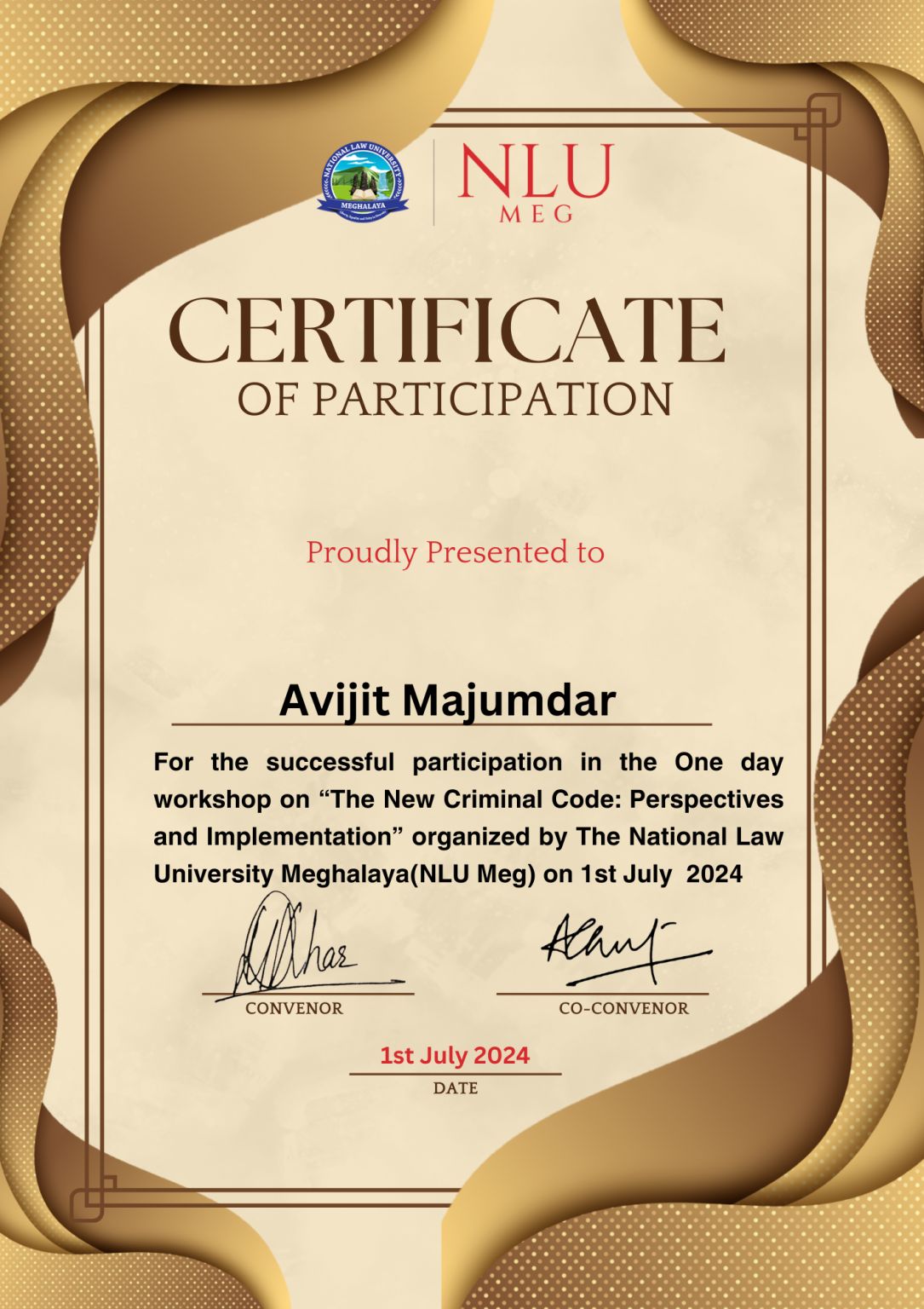 Avijit Majumdar on LinkedIn: Thank you NLU Meghalaya Avijit Majumdar on LinkedIn: Thank you NLU Meghalaya