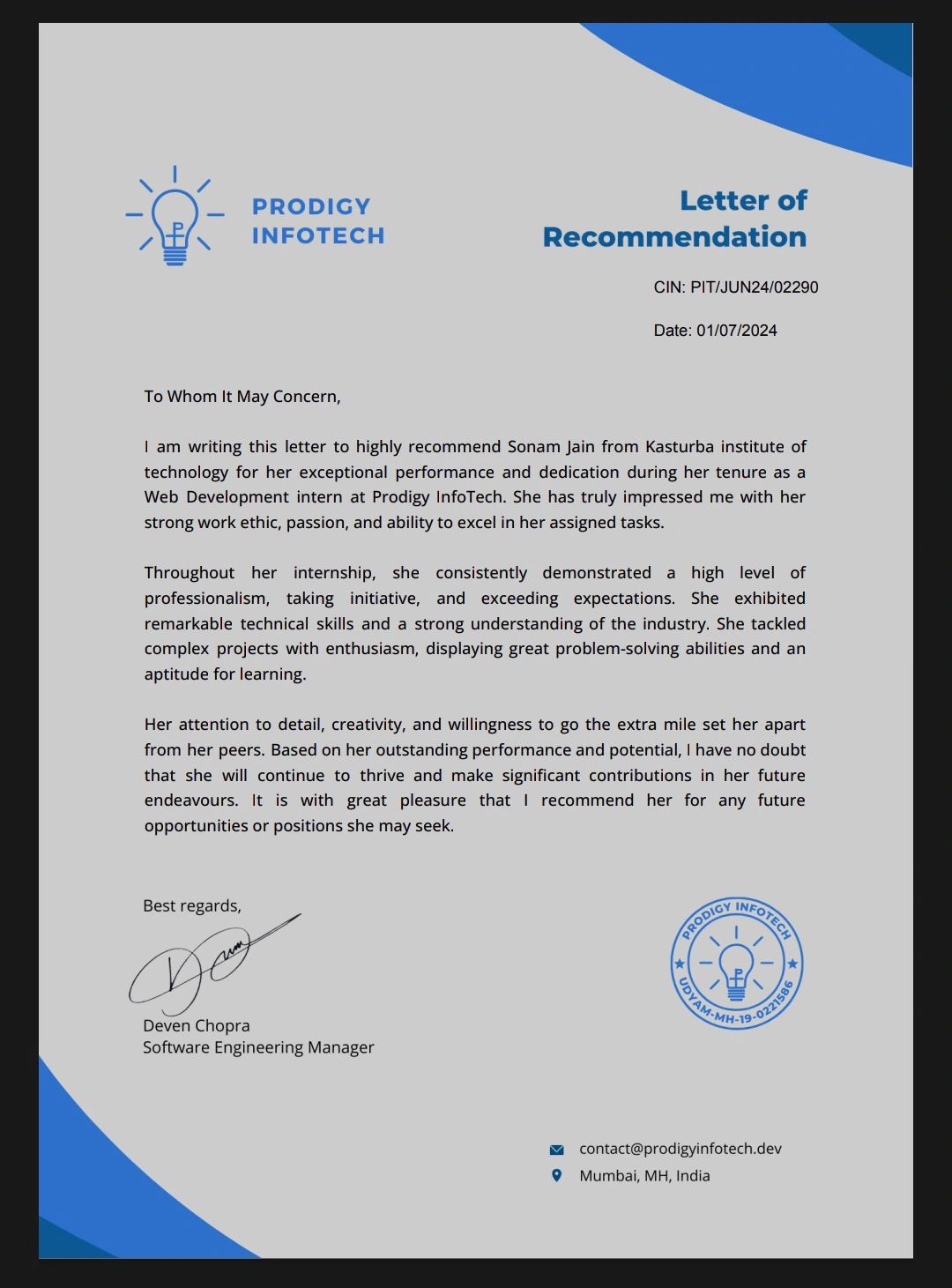 Sonam Jain on LinkedIn: #webdevelopment #internship Sonam Jain on LinkedIn: #webdevelopment #internship