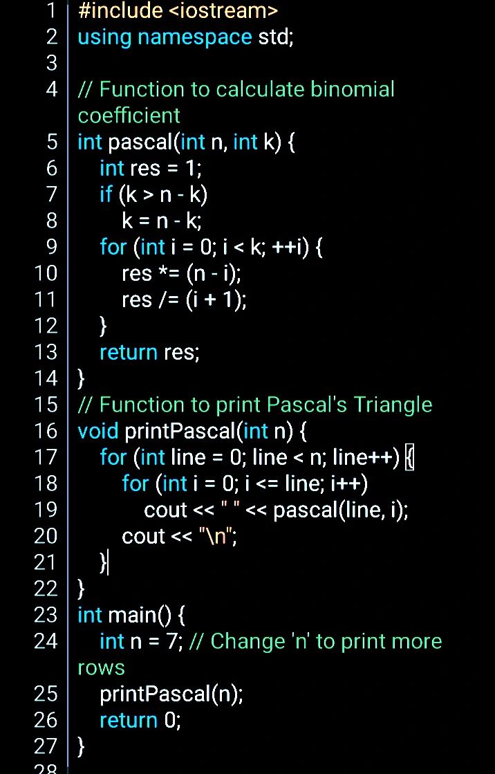 Gopal Pandey on LinkedIn: #programming #cplusplus #pascaltriangle # ... Gopal Pandey on LinkedIn: #programming #cplusplus #pascaltriangle # ...