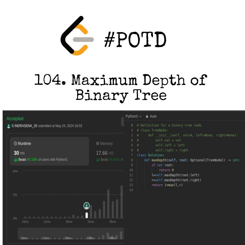 S. INDRASENA on LinkedIn: #leetcode #python #dsa #maximumdepth # ... S. INDRASENA on LinkedIn: #leetcode #python #dsa #maximumdepth # ...