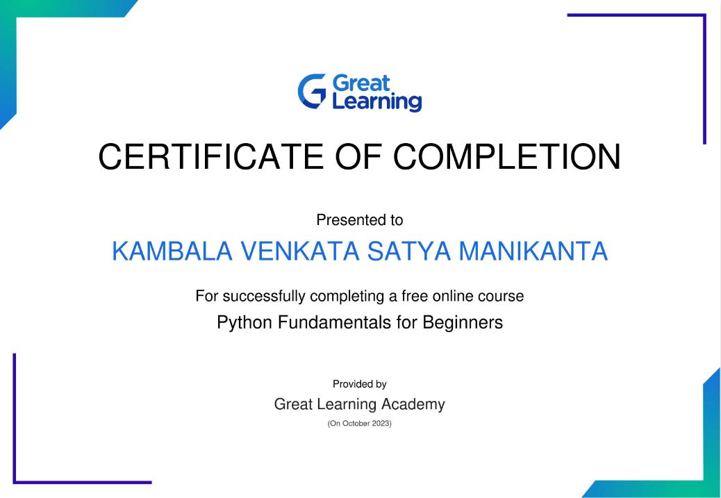 KAMBALA VENKATA SATYA MANIKANTA on LinkedIn: #python #programming # ... KAMBALA VENKATA SATYA MANIKANTA on LinkedIn: #python #programming # ...