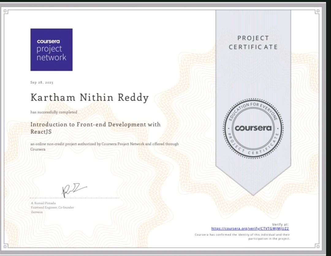 KARTHAM NITHIN REDDY CSE on LinkedIn: Hello connections! HAPPY to share ... KARTHAM NITHIN REDDY CSE on LinkedIn: Hello connections! HAPPY to share ...