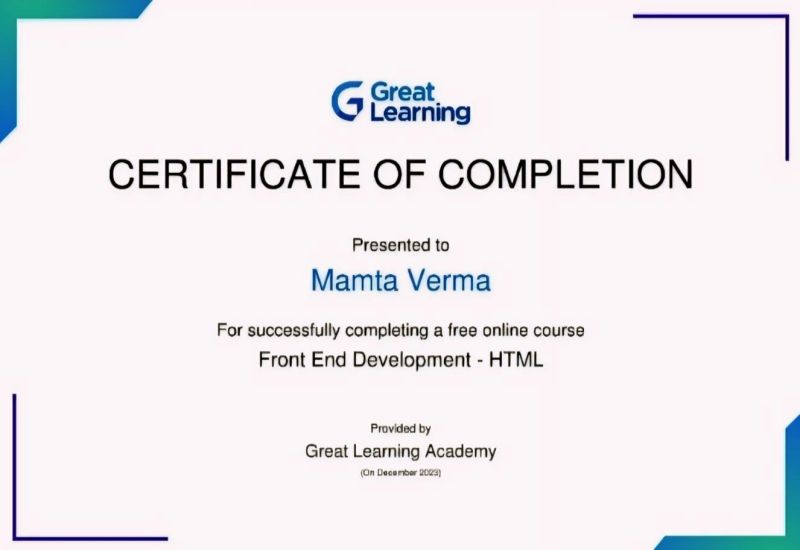 Mamta Verma on LinkedIn: #html #webdevelopment #greatlearning Mamta Verma on LinkedIn: #html #webdevelopment #greatlearning