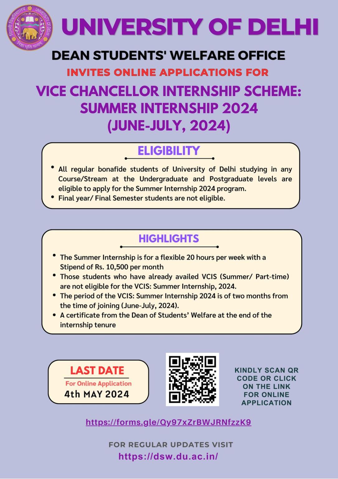- University of Delhi - on LinkedIn: Vice Chancellor Internship Scheme ... - University of Delhi - on LinkedIn: Vice Chancellor Internship Scheme ...