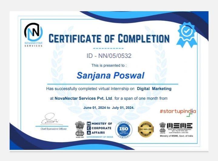 Sanjana Poswal on LinkedIn: #internship #digitalmarketing #creative # ... Sanjana Poswal on LinkedIn: #internship #digitalmarketing #creative # ...