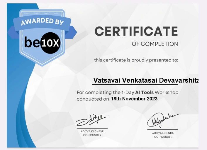 Devavarshita Vatsavai Venkatasai on LinkedIn: It was exciting to attend ... Devavarshita Vatsavai Venkatasai on LinkedIn: It was exciting to attend ...