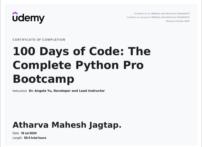 Atharva Jagtap on LinkedIn: #100daysofcode #python #programming # ... Atharva Jagtap on LinkedIn: #100daysofcode #python #programming # ...