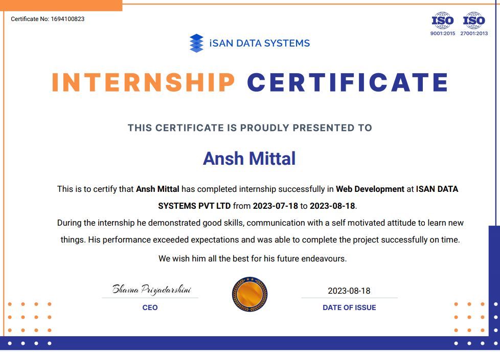 Ansh Mittal posted on LinkedIn Ansh Mittal posted on LinkedIn