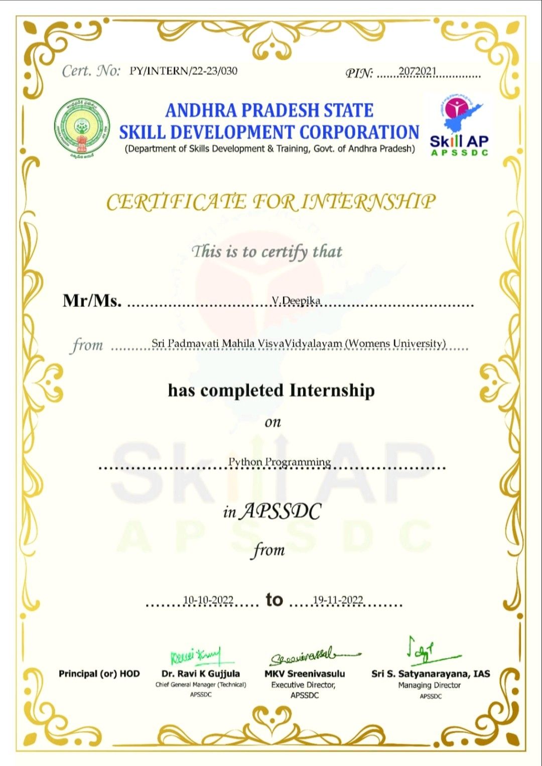 V Deepika on LinkedIn: #helloconnections#done with python internship ... V Deepika on LinkedIn: #helloconnections#done with python internship ...