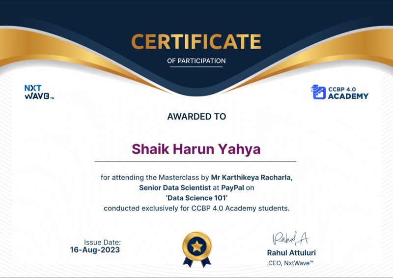 Shaik Harun on LinkedIn: #ccbp #coding #consistency #nxtwave #ccbpians ... Shaik Harun on LinkedIn: #ccbp #coding #consistency #nxtwave #ccbpians ...