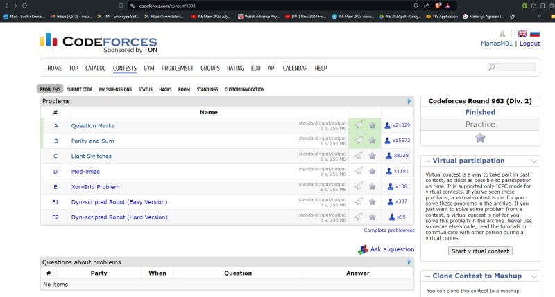 Manas Mishra on LinkedIn: #competitiveprogramming #codeforces #coding # ... Manas Mishra on LinkedIn: #competitiveprogramming #codeforces #coding # ...