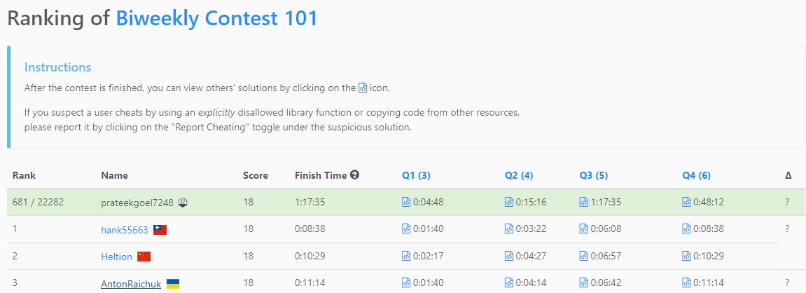 Prateek Goel on LinkedIn: #leetcode #contest | 11 comments Prateek Goel on LinkedIn: #leetcode #contest | 11 comments