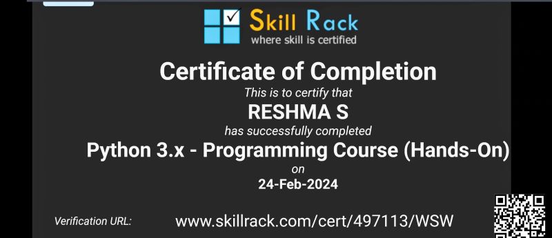 Reshma Sethuraman on LinkedIn: #skillrack #pythonprogramming Reshma Sethuraman on LinkedIn: #skillrack #pythonprogramming