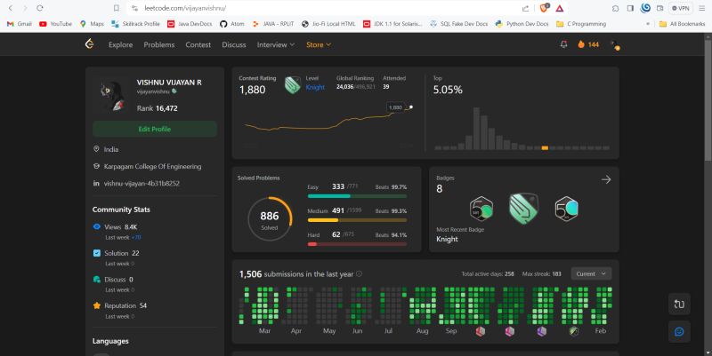 Vishnu Vijayan on LinkedIn: #knightbadge #leetcode #codingjourney # ... Vishnu Vijayan on LinkedIn: #knightbadge #leetcode #codingjourney # ...