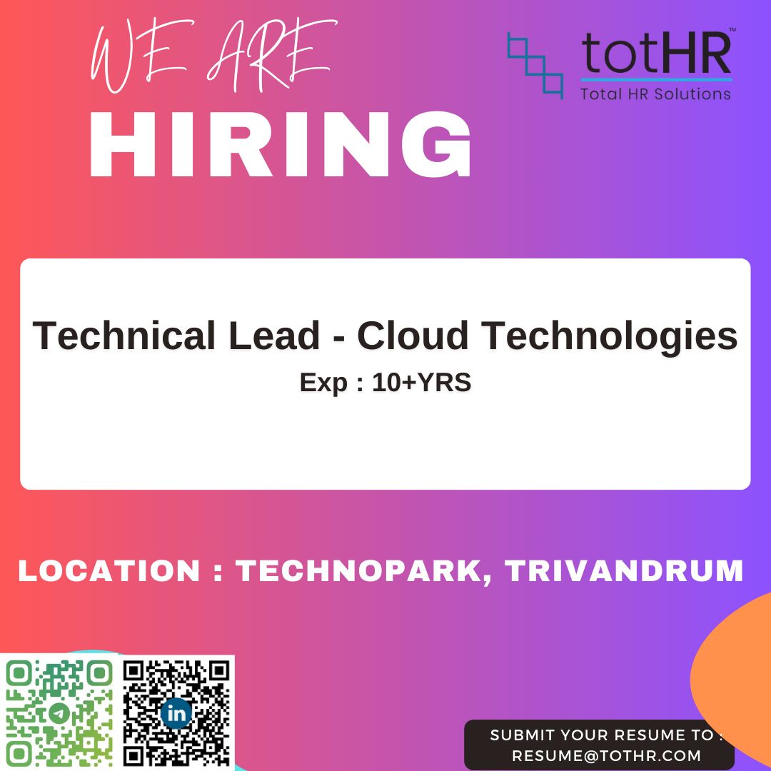 totHR on LinkedIn: #cloud #technicallead #node #react #angular #java # ... totHR on LinkedIn: #cloud #technicallead #node #react #angular #java # ...
