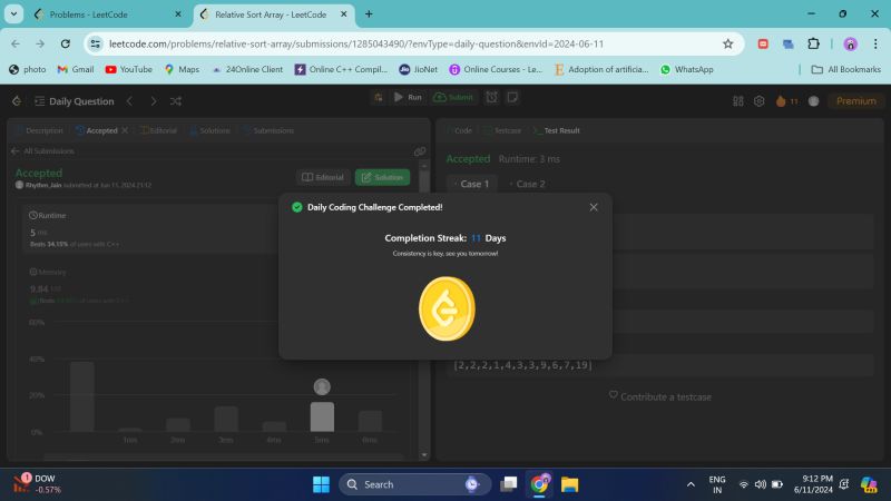 Rhythm Jain on LinkedIn: 🚀 Day 11 of 30: LeetCode DSA Challenge! 🎉 ... Rhythm Jain on LinkedIn: 🚀 Day 11 of 30: LeetCode DSA Challenge! 🎉 ...