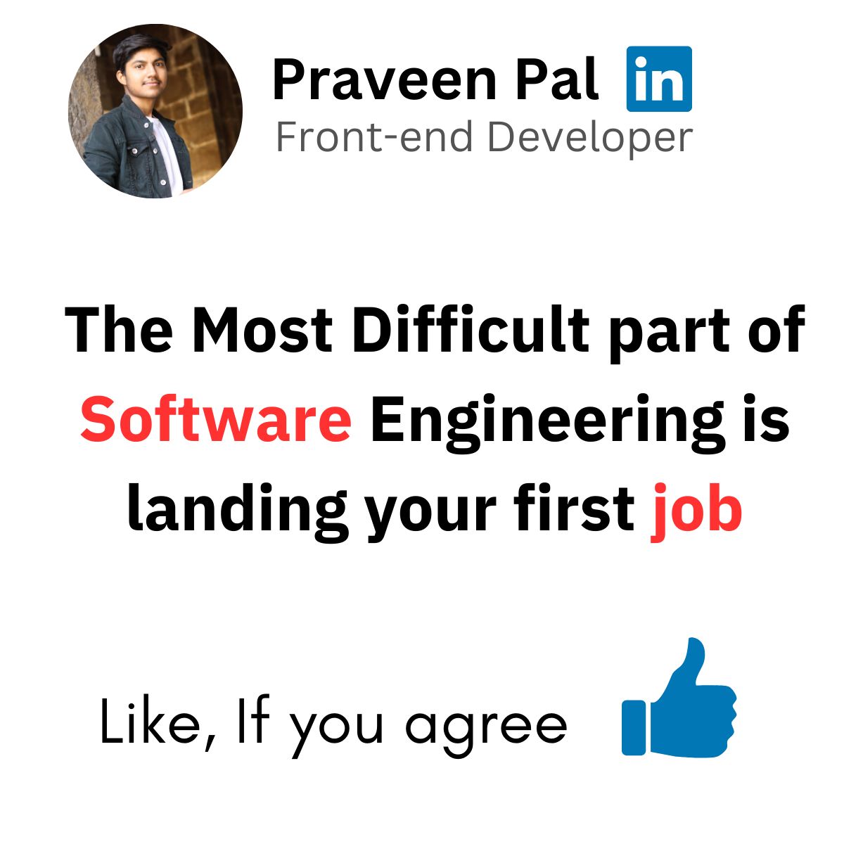 Praveen Pal on LinkedIn: #freshers #hiring #frontenddeveloper Praveen Pal on LinkedIn: #freshers #hiring #frontenddeveloper