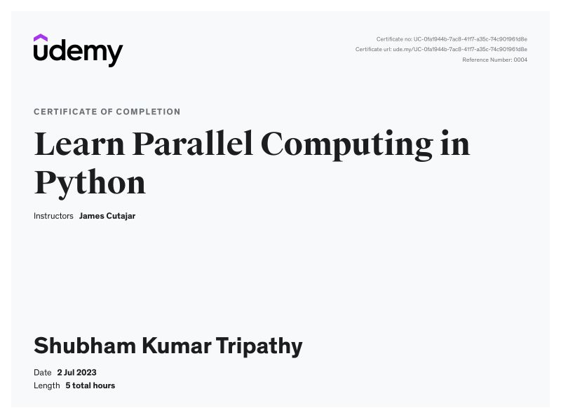 Shubham Kumar Tripathy on LinkedIn: #parallelcomputing #python # ... Shubham Kumar Tripathy on LinkedIn: #parallelcomputing #python # ...