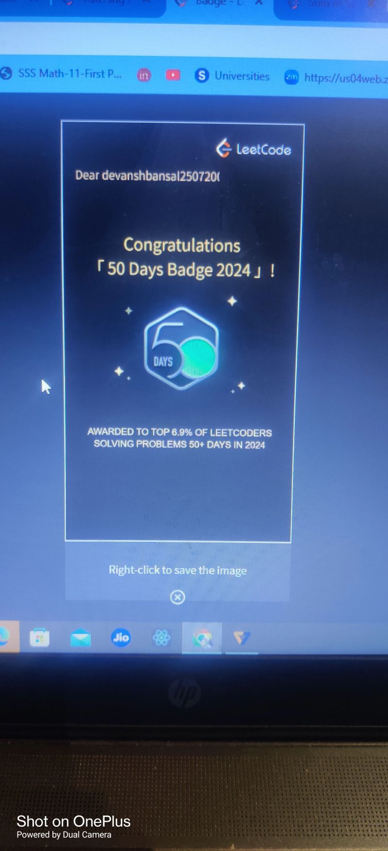 Devansh Bansal on LinkedIn: Today I received my first badge on Leetcode ... Devansh Bansal on LinkedIn: Today I received my first badge on Leetcode ...