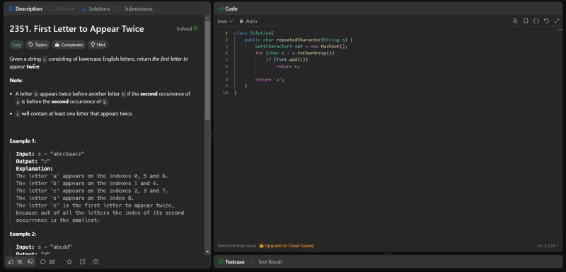 Vasanth Nanjappan.M on LinkedIn: #leetcode #java #strings #hashset # ... Vasanth Nanjappan.M on LinkedIn: #leetcode #java #strings #hashset # ...