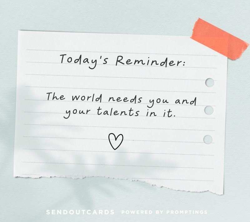 SendOutCards on LinkedIn: #sendoutcards #promptings #reminder #talents ... SendOutCards on LinkedIn: #sendoutcards #promptings #reminder #talents ...
