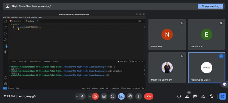 Enechukwu Chibuike on LinkedIn: #nightcodeclass #javascript #decodementor Enechukwu Chibuike on LinkedIn: #nightcodeclass #javascript #decodementor