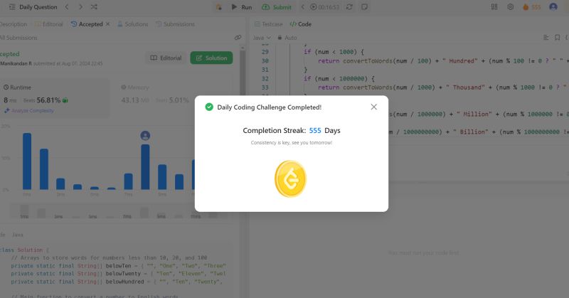Manikandan R on LinkedIn: #leetcode #codingchallenge #consistency # ... Manikandan R on LinkedIn: #leetcode #codingchallenge #consistency # ...