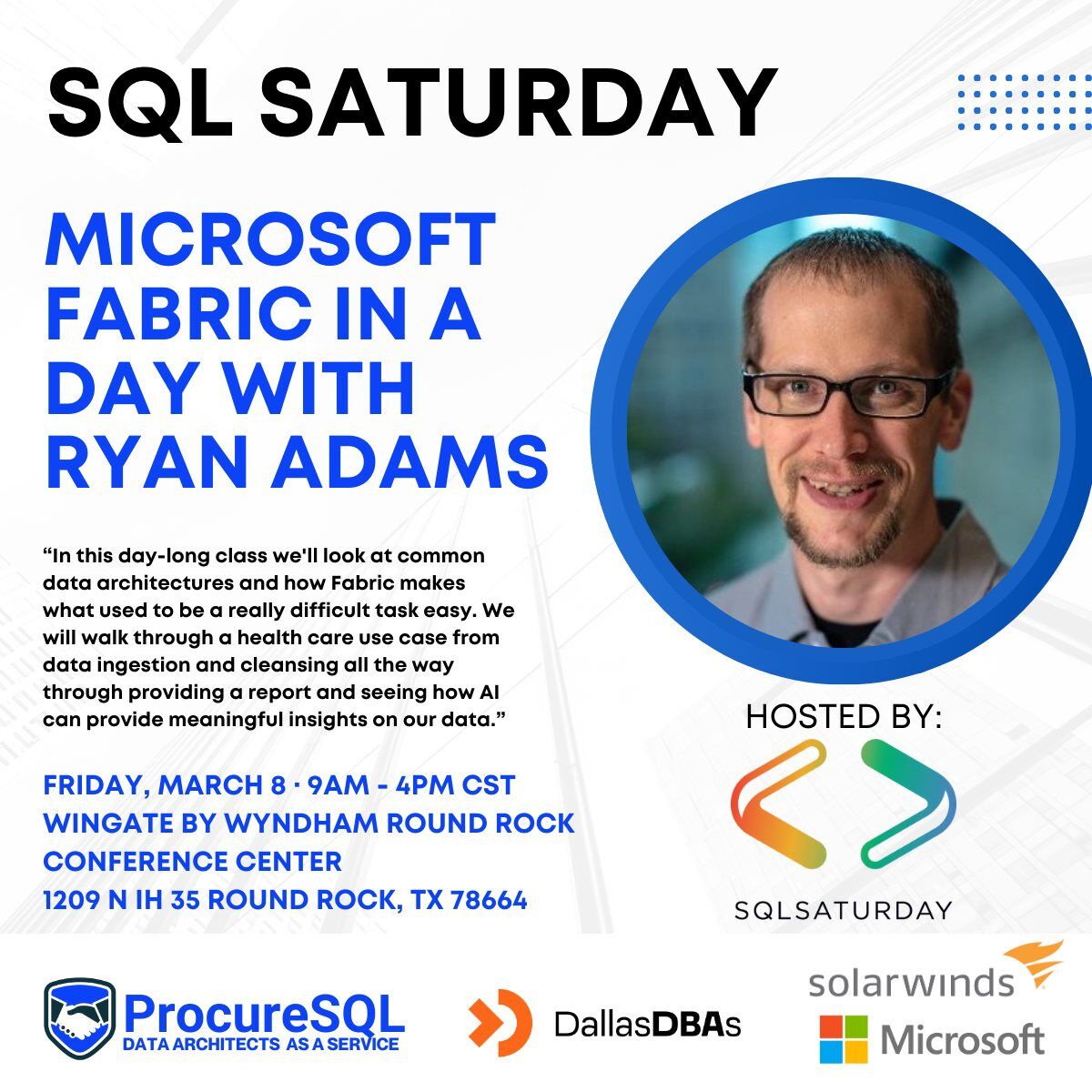 Ryan Adams on LinkedIn: #sqlsaturday #sql #procuresql #microsoft # ... Ryan Adams on LinkedIn: #sqlsaturday #sql #procuresql #microsoft # ...